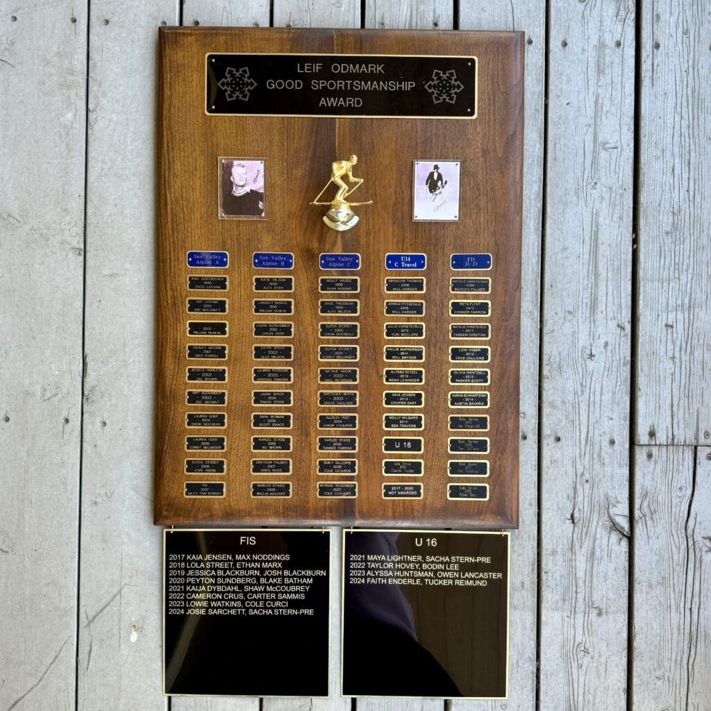 Leif Odmark Good Sportsmanship Award » Sun Valley Ski Education Foundation